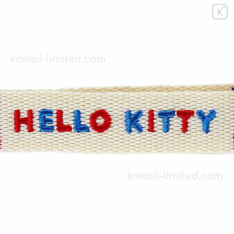 Japan Sanrio Original Logo Embroidered Tag Key Holder - Hello Kitty ...
