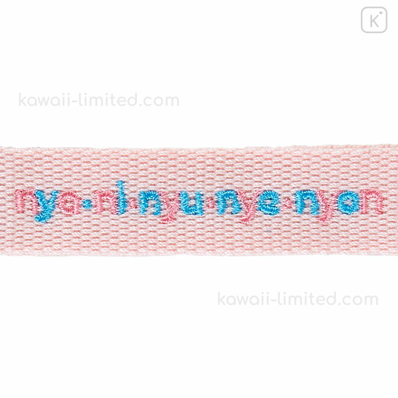 Japan Sanrio Original Logo Embroidered Tag Key Holder - Nya Ni Nyu Nye ...