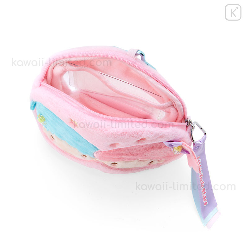 Japan Sanrio Original Face-shaped Pouch with Window - Little Twin Stars ...