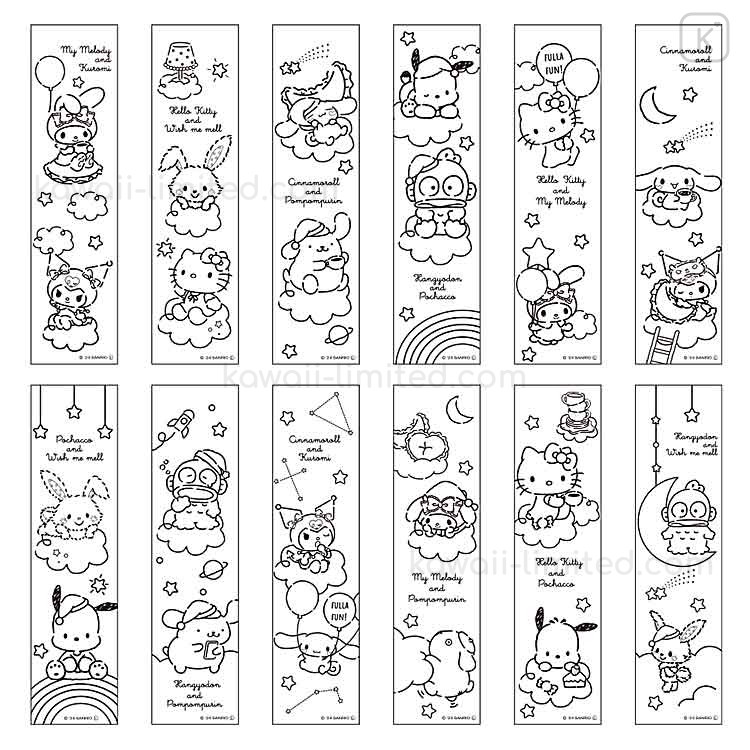 sanrio character coloring book