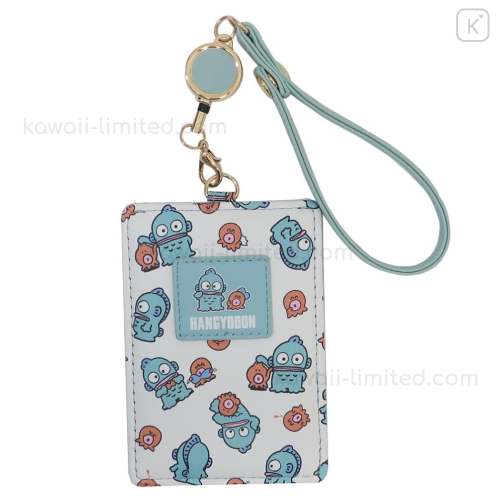 Japan Sanrio Pass Case Card Holder with Reel - Hangyodon | Kawaii Limited
