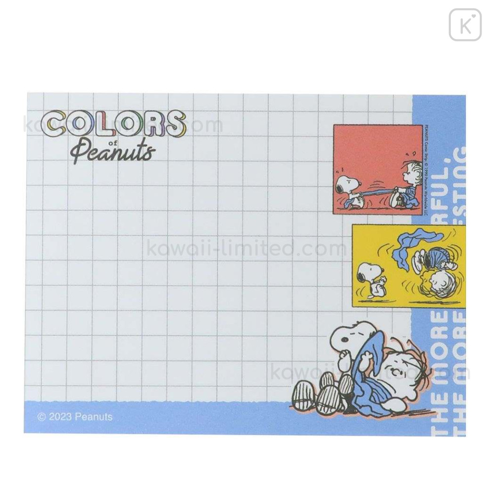 Japan Peanuts Mini Notepad - Snoopy & Charlie : Blue | Kawaii Limited