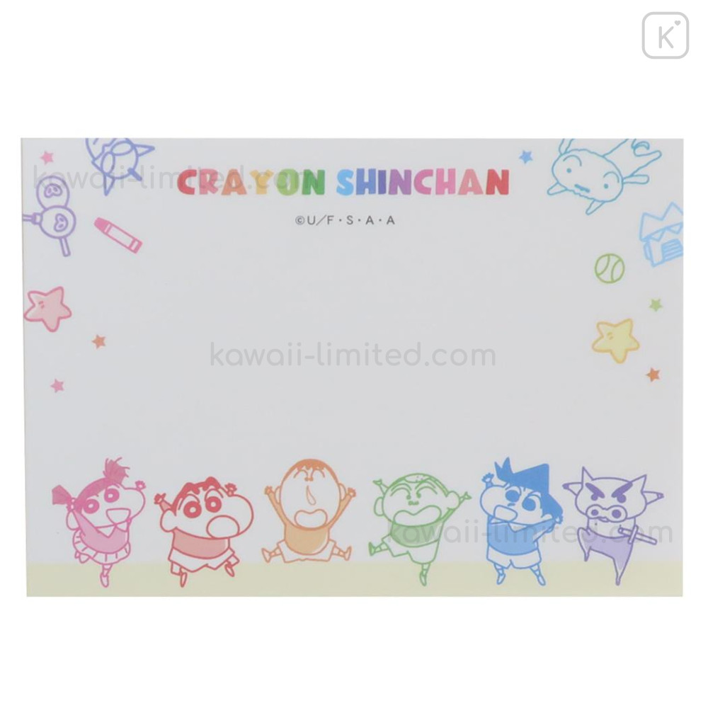 Japan Crayon Shin-chan Mini Notepad - Friends : Colorful | Kawaii Limited
