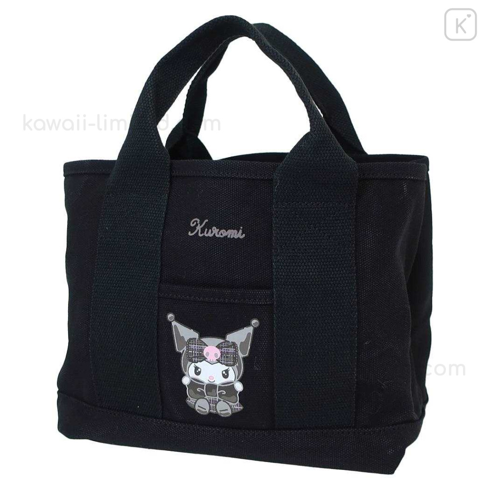 Japan Sanrio Mini Tote Bag Divided Holder - Kuromi : Ribbon | Kawaii ...