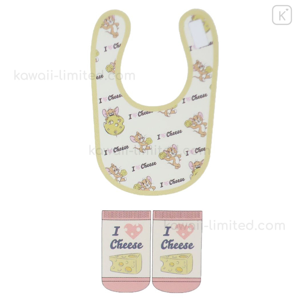 Japan Tom and Jerry Bib & Socks Set - Love Cheese | Kawaii Limited
