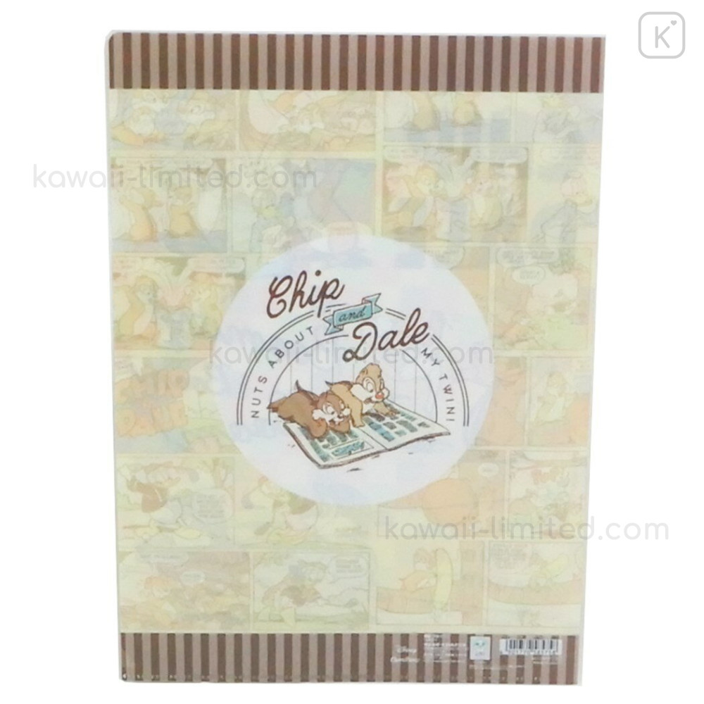 Japan Disney A4 Clear File Holder - Chip & Dale / Retro | Kawaii Limited
