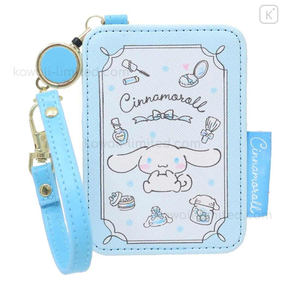 Japan Sanrio Pass Case Card Holder with Reel - Cinnamoroll / Beauty | Kawaii Limited
