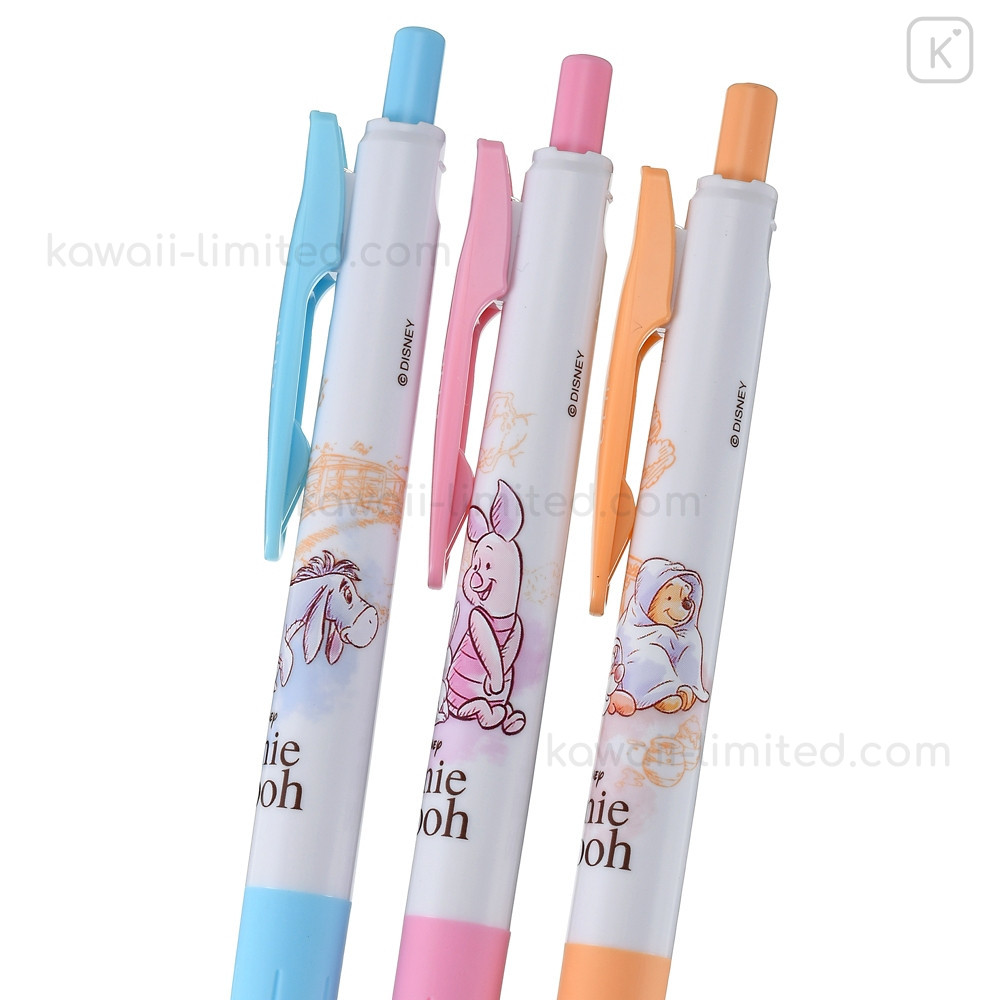 Japan Disney Store Sarasa Clip Gel Pen Set - Pooh's Day | Kawaii Limited