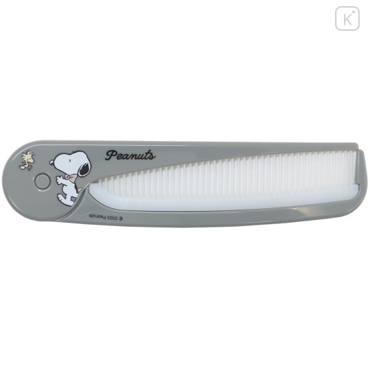 Japan Peanuts Folding Comb - Snoopy & Woodstock : Grey | Kawaii Limited