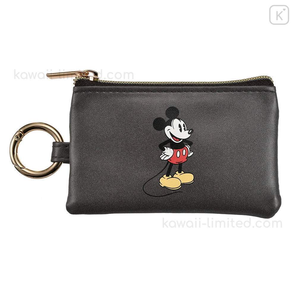 Japan Disney Store Mini Flat Pouch Multi-Case with Carabiner - Mickey ...