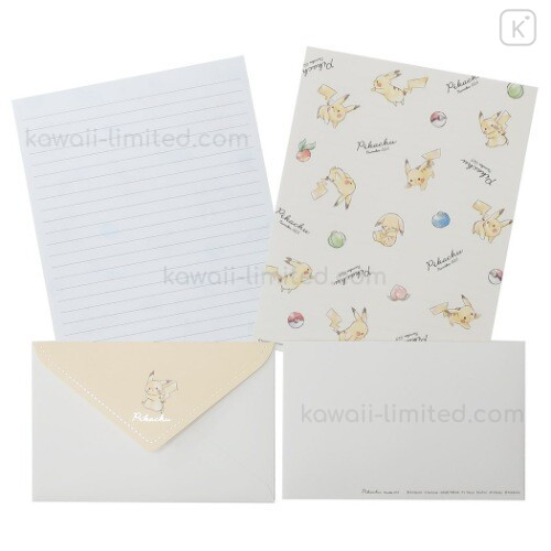 Japan Pokemon Letter Envelope Set - Pikachu | Kawaii Limited