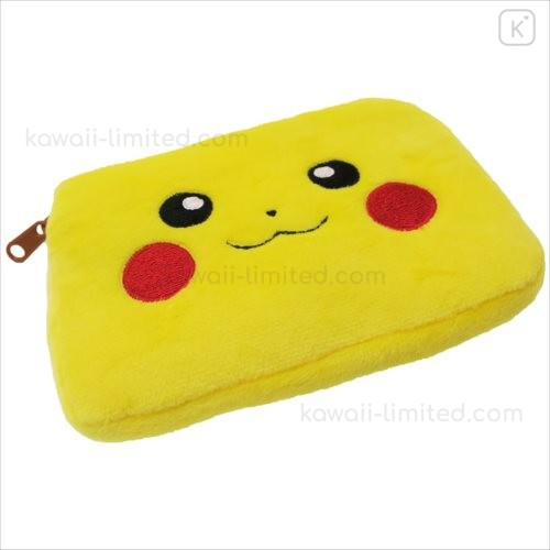 Japan Pokemon Mini Pouch with Tissue Case - Pikachu Face | Kawaii Limited