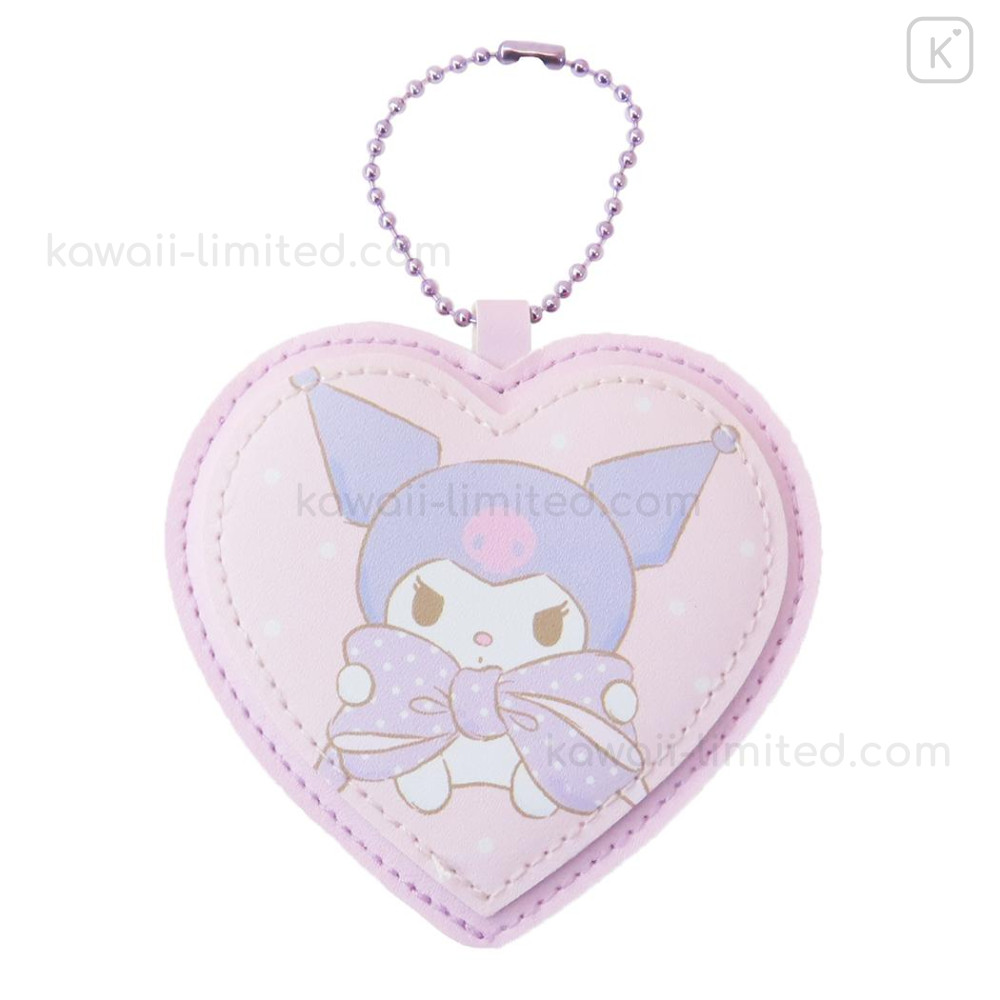 Japan Sanrio Name Tag Badge Keychain - Kuromi : Big Ribbon Heart ...