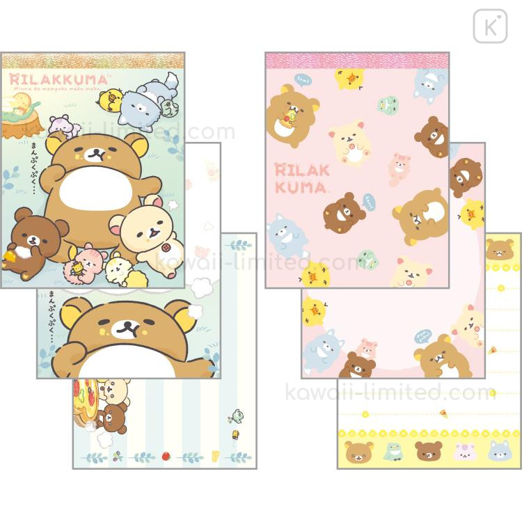 Japan San-X Mini Notepad Set - Rilakkuma : Let's All Be Full And ...