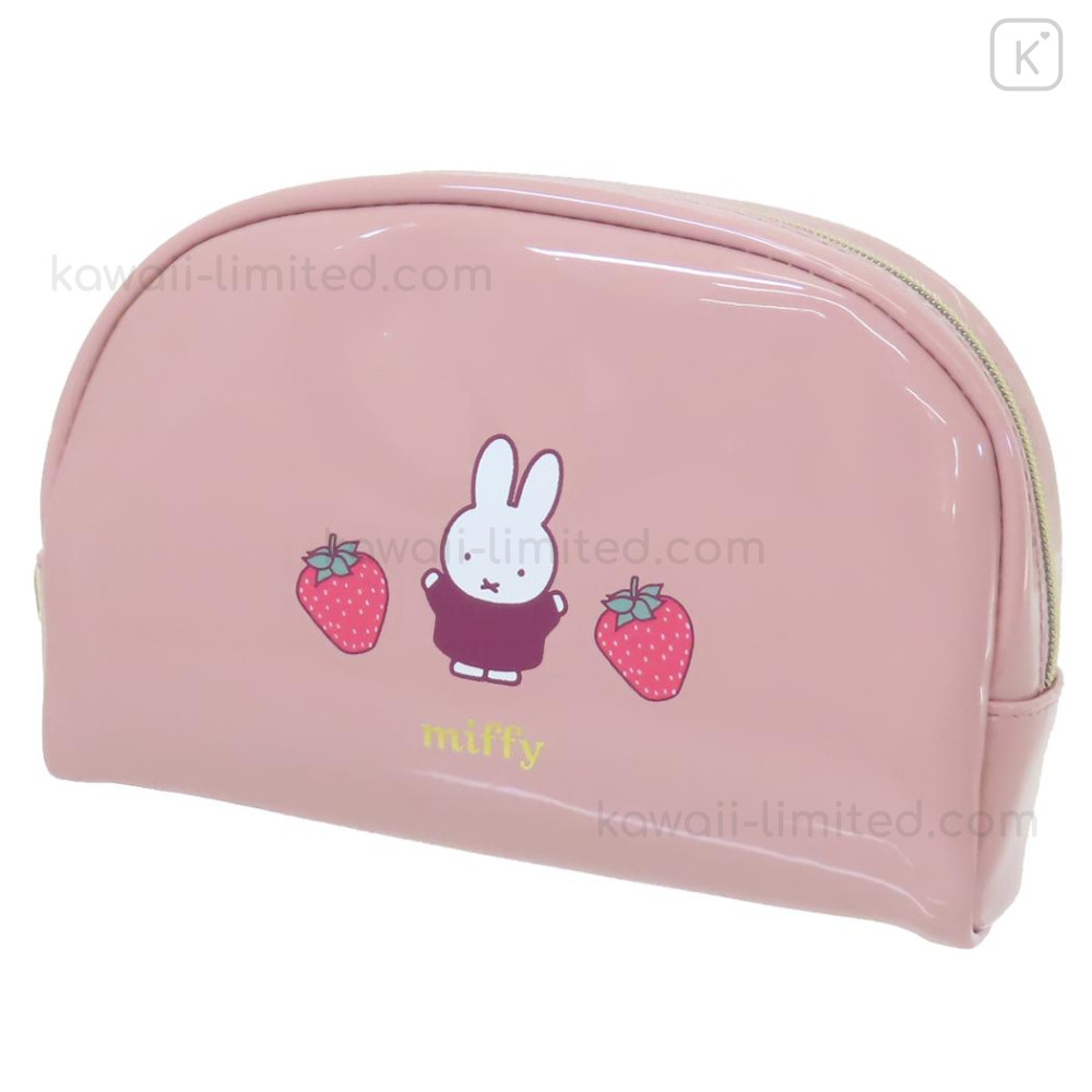 Japan Miffy Round Pouch - Miffy : Strawberry Pink | Kawaii Limited
