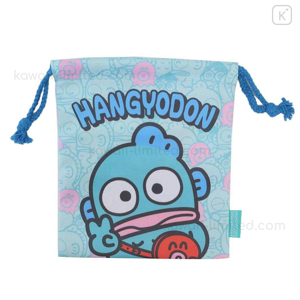 Japan Sanrio Drawstring Pouch - Hangyodon : Friends | Kawaii Limited