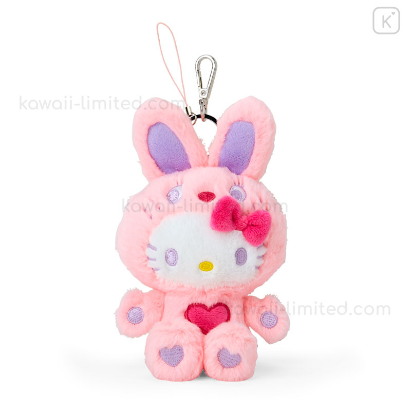 Japan Sanrio Mascot Holder - Hello Kitty : Colorful Bunny Pink | Kawaii ...