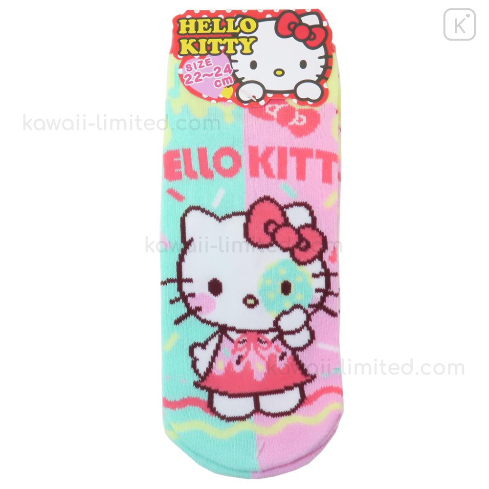 Japan Sanrio Socks - Hello Kitty : Colorful Donut | Kawaii Limited