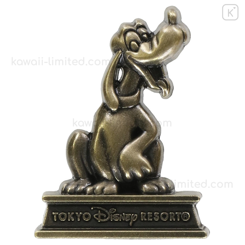 Japan Tokyo Disney Resort Pin Badge - Pluto : Bronze Sculpture | Kawaii Limited