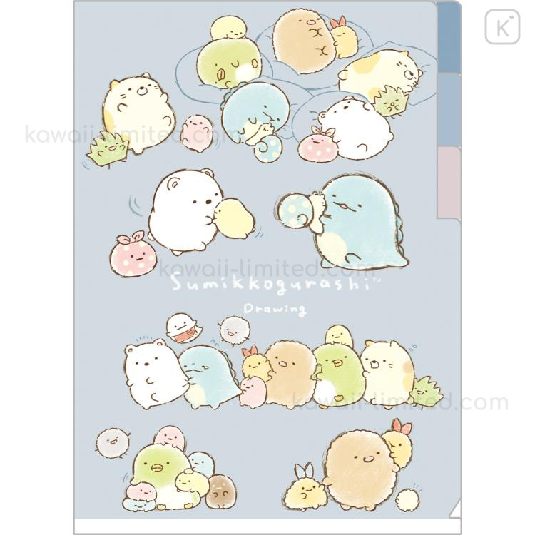 Japan San-X 3 Pockets A5 Index File - Sumikko Gurashi : Drawing B ...