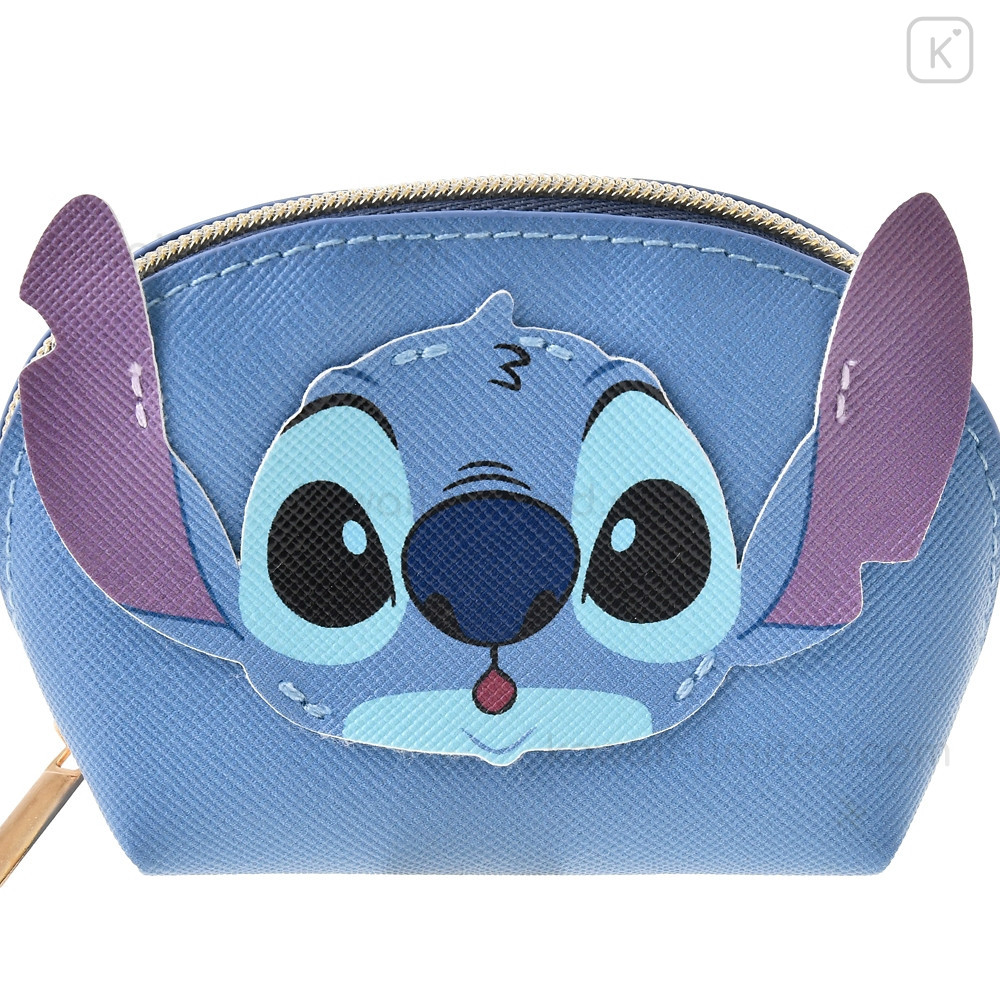 Japan Disney Store Triangular Mini Pouch - Stitch : Character Face ...