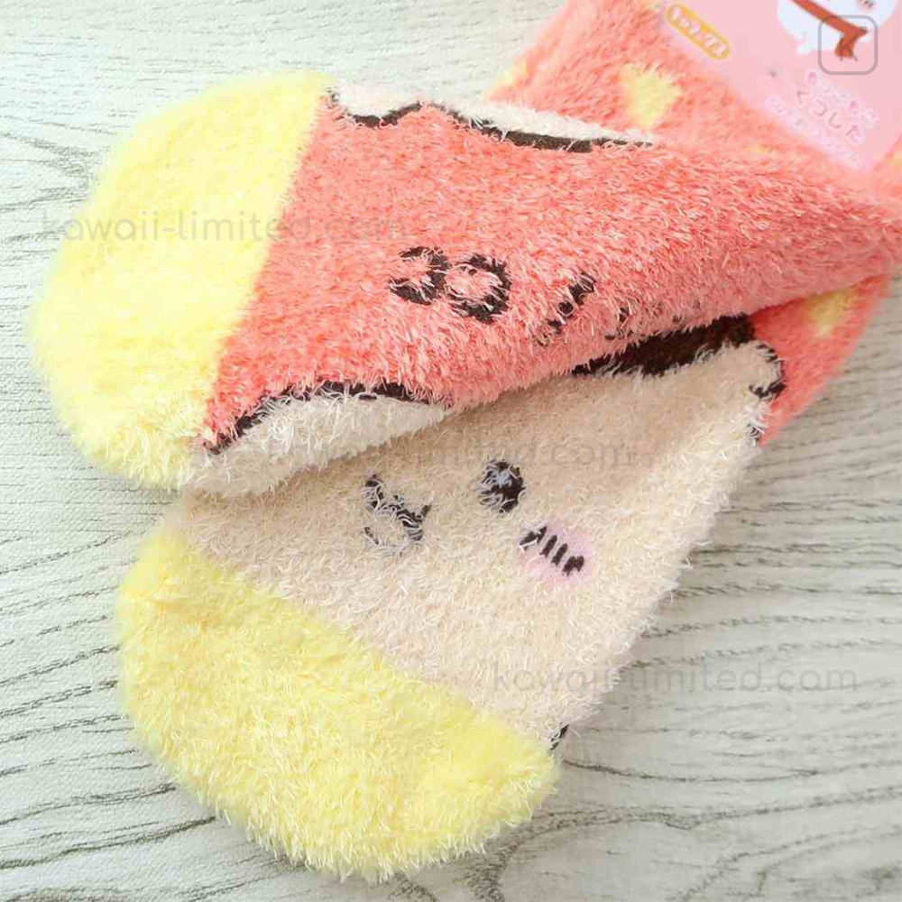 Japan Chiikawa Fluffy Socks - Kurimanju : Cherry Pink Yellow | Kawaii ...
