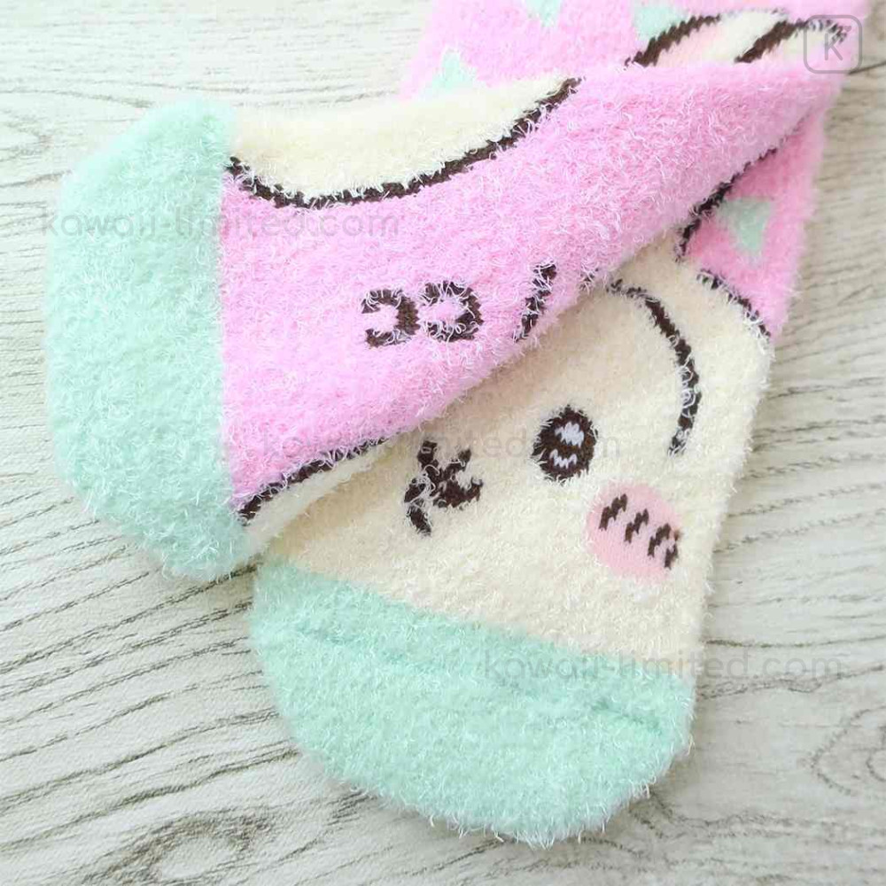 Japan Chiikawa Fluffy Socks - Usagi / Pink | Kawaii Limited