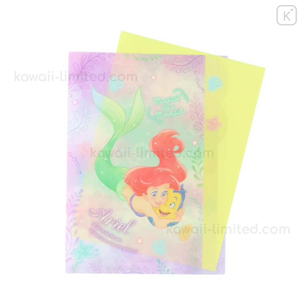 Japan Disney 5 Pockets A4 Index File Holder - Ariel : Watercolor ...