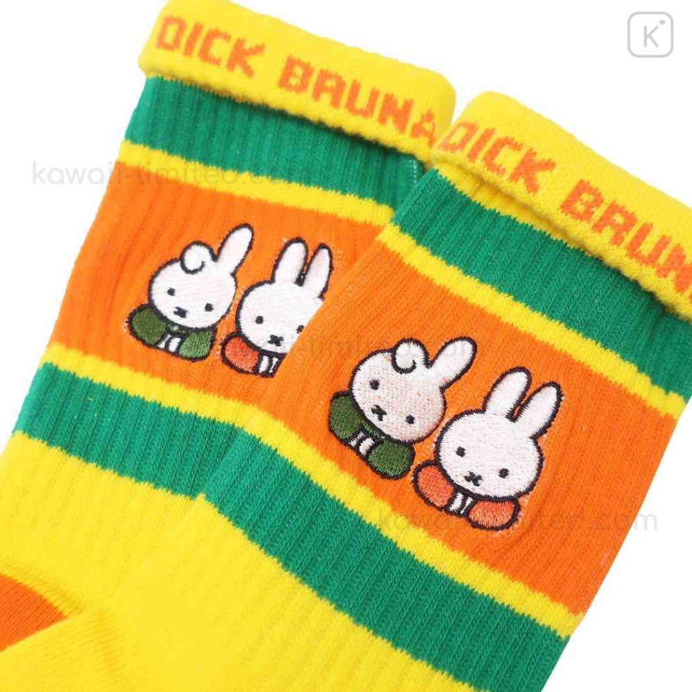 Japan Miffy Crew Socks - Miffy : Colorful Yellow Orange Green | Kawaii ...