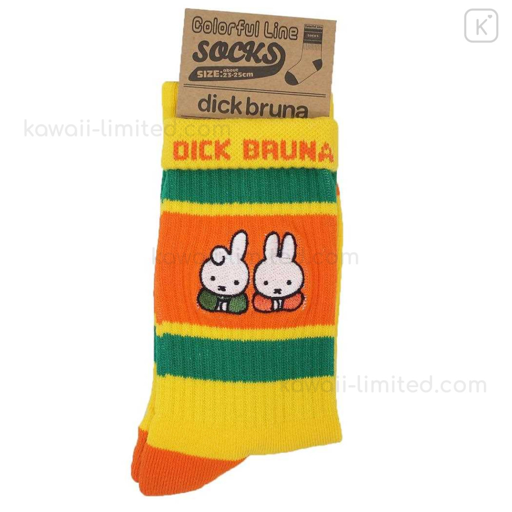 Japan Miffy Crew Socks - Miffy : Colorful Yellow Orange Green | Kawaii ...