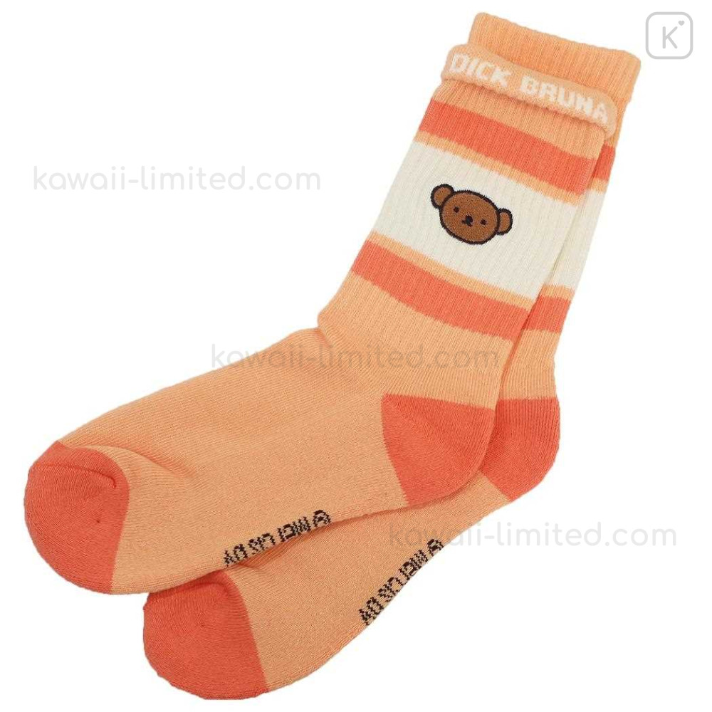 Japan Miffy Crew Socks - Boris : Colorful Orange Beige | Kawaii Limited