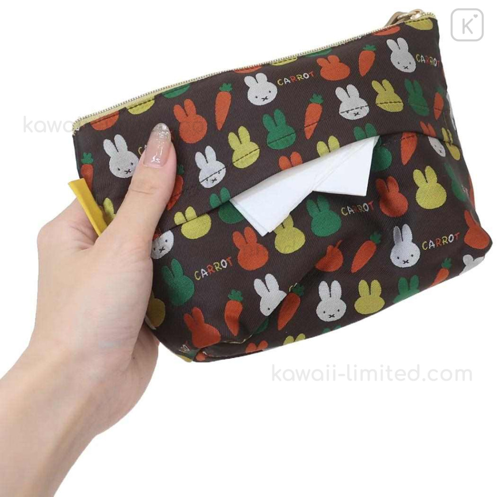 Japan Miffy Jacquard Pouch & Tissue Case - Miffy : Black Colorful ...