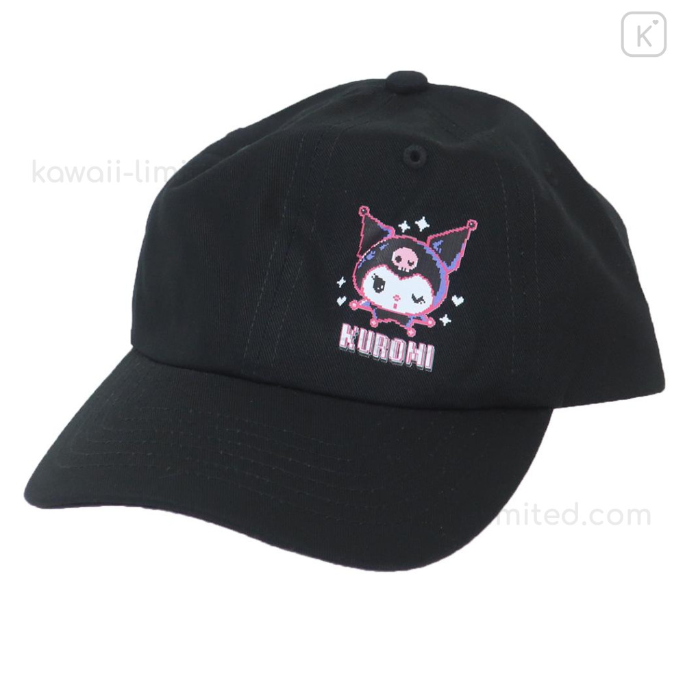 Japan Sanrio Baseball Cap - Kuromi : Pixel Art Black | Kawaii Limited