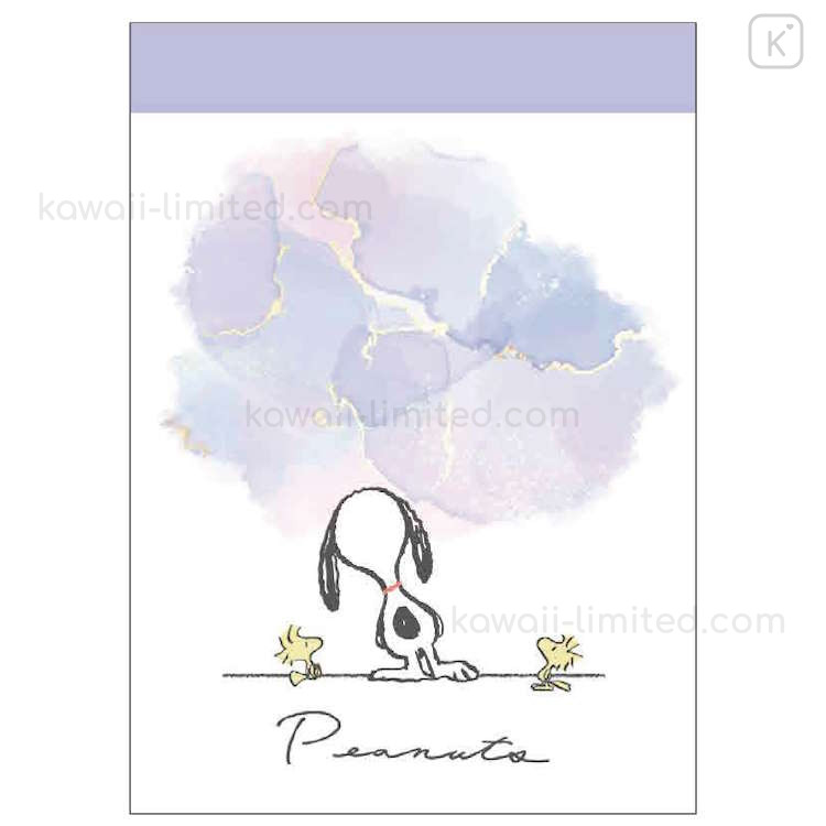 Japan Peanuts Mini Notepad - Snoopy & Woodstock : Watercolor Observe ...