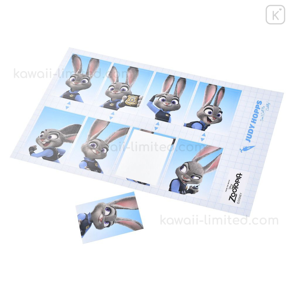 Japan Disney Store ID Photo Sticker Collection - Zootopia Judy | Kawaii ...