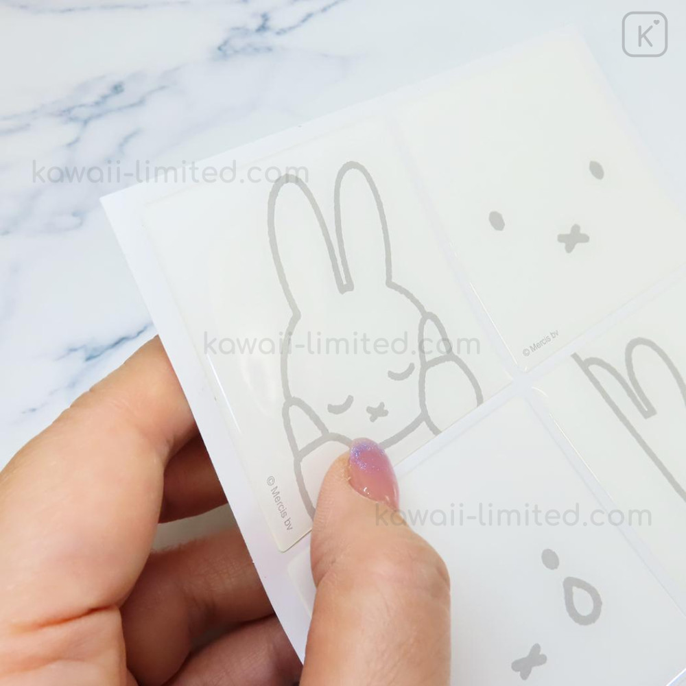 Japan Miffy Wall Sticker - Miffy Thinking Expression White | Kawaii Limited