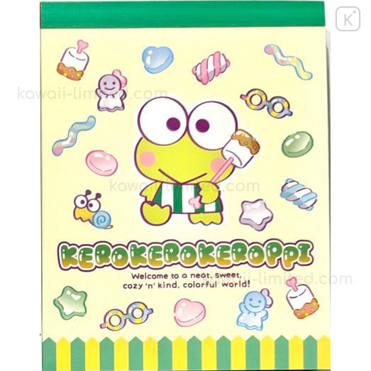 Japan Sanrio Mini Notepad - Keroppi : Colorful Gummy | Kawaii Limited