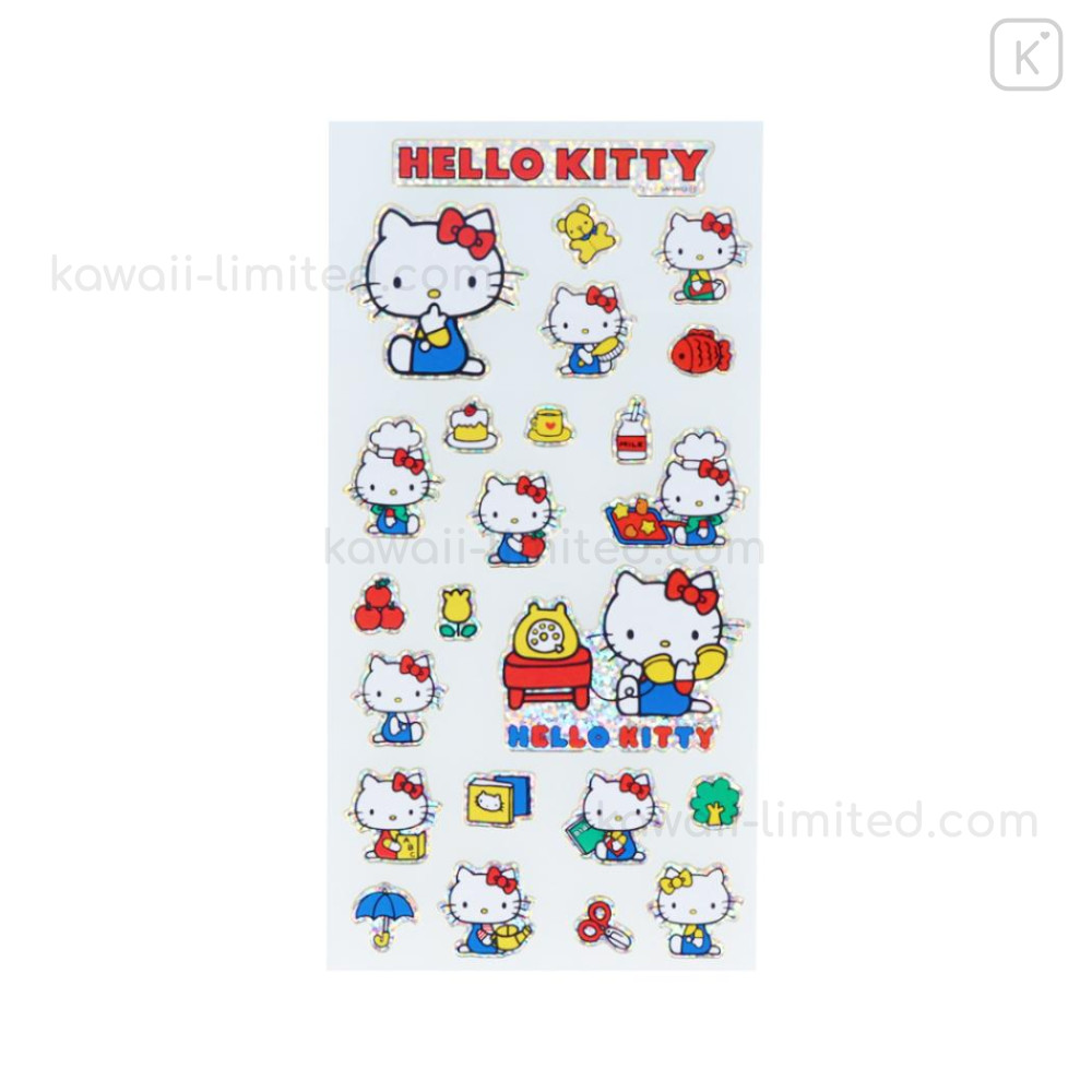 Japan Sanrio Hologram Sticker Sheet - Hello Kitty | Kawaii Limited