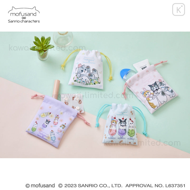 Japan Sanrio Microfiber Mini Drawstring Bag Set - Soda | Kawaii Limited