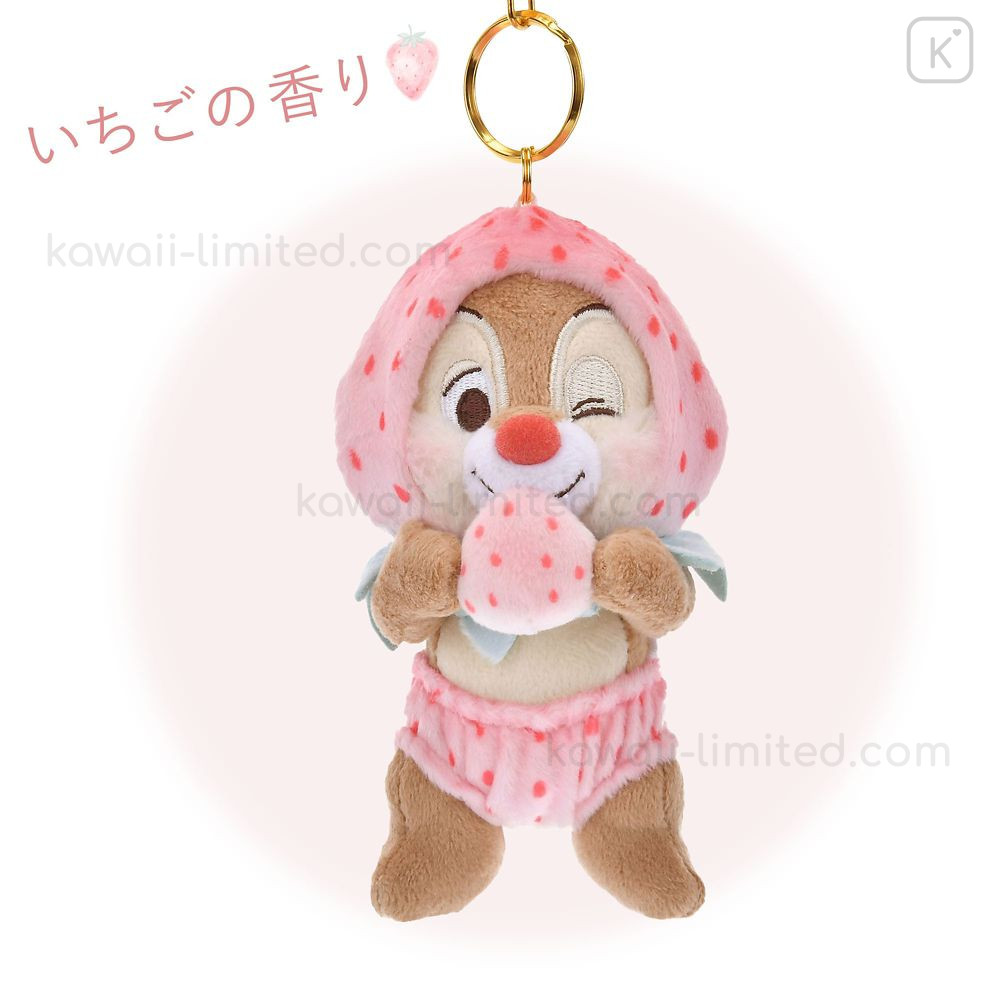 Japan Disney Store Plush Keychain - Dale : Strawberry Collection with ...
