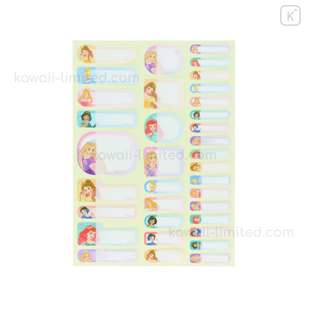 Japan Disney Name Tag Sticker - Disney Princess | Kawaii Limited