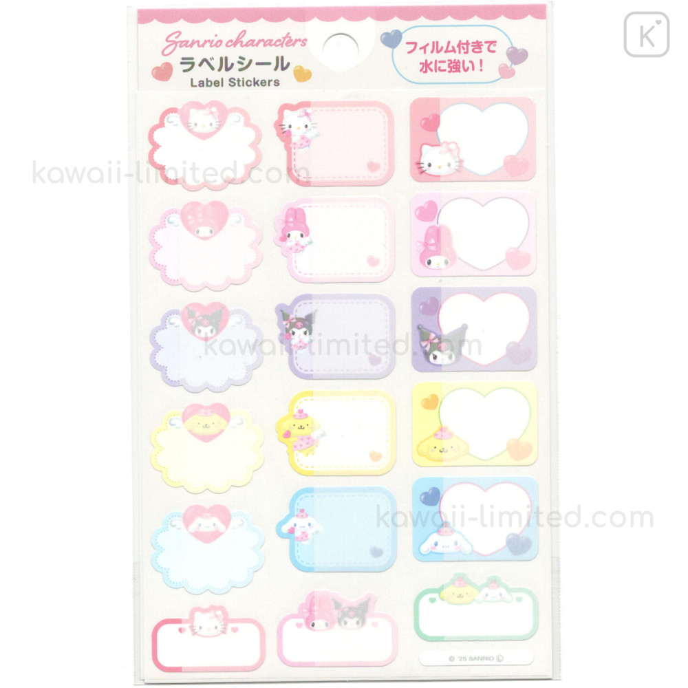 Japan Sanrio Name Tag Sticker - Dreaming Angel Characters | Kawaii Limited