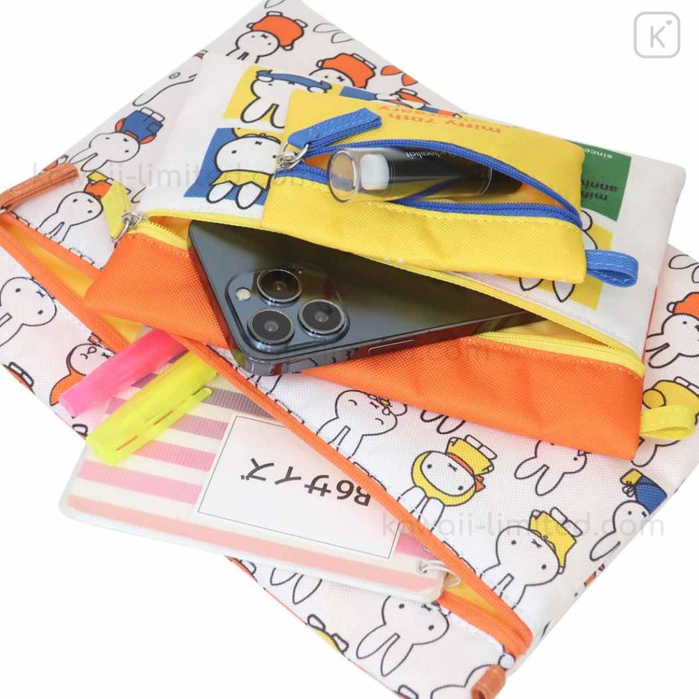 Japan Miffy Flat Pouch Set - Miffy 70th Anniversary | Kawaii Limited