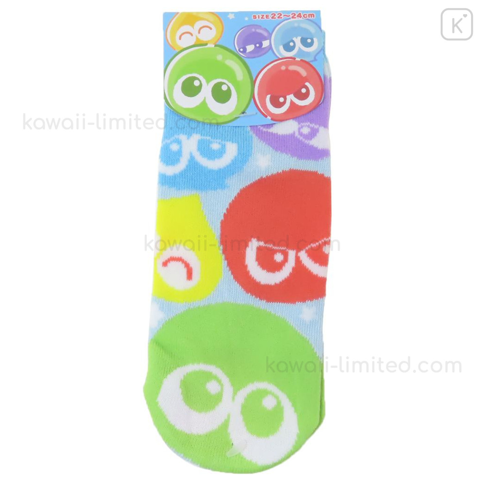 Japan Puyo Puyo Socks - Colorful Blue | Kawaii Limited