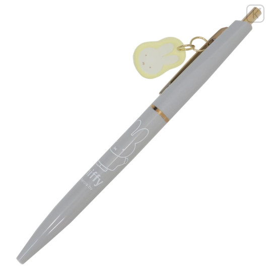 Japan Miffy Gold Clip Ball Pen - Miffy : Grey Yellow Charm | Kawaii Limited