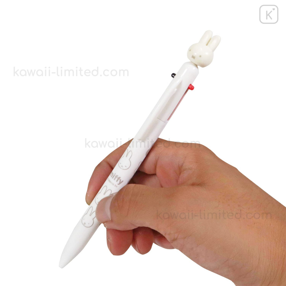 Japan Miffy Mascot 3 Color Multi Ballpoint Pen - Miffy : White Beige | Kawaii Limited