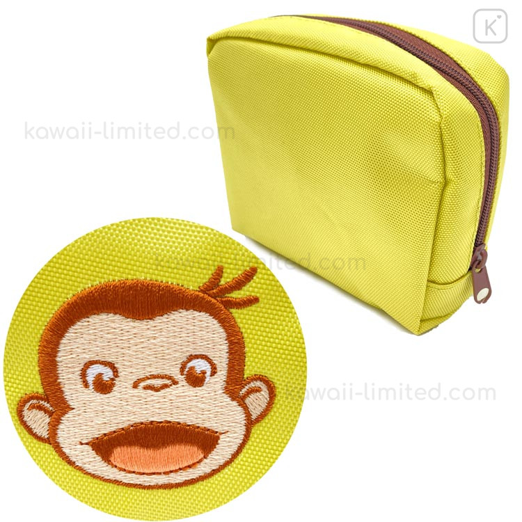 Japan Curious George Round Mini Pouch - Happy Monkey Yellow | Kawaii ...