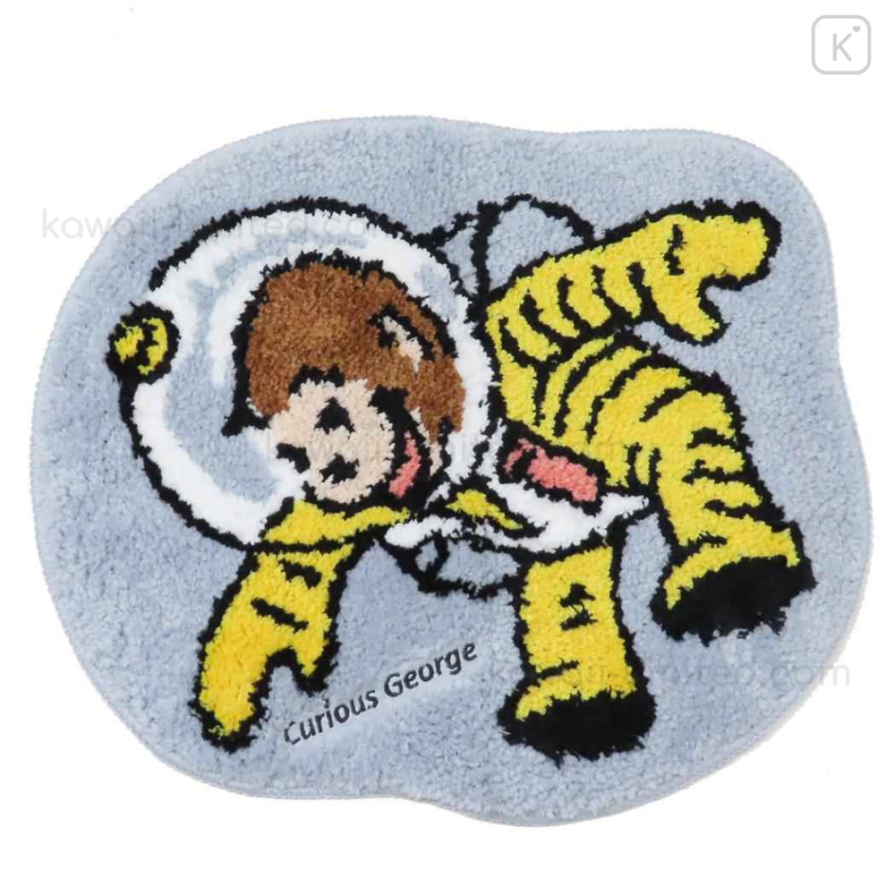 Japan Curious George Die-cut Fluffy Floor Mat - Astronaut Space ...