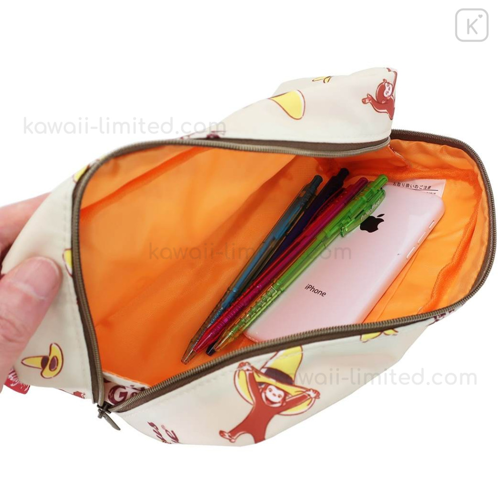 Japan Curious George Pen Pouch Pencil Case - Happy Monkey Beige ...