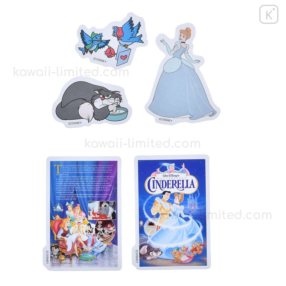 Japan Disney Store Seal Sticker Set - Cinderella : VHS Style Box ...